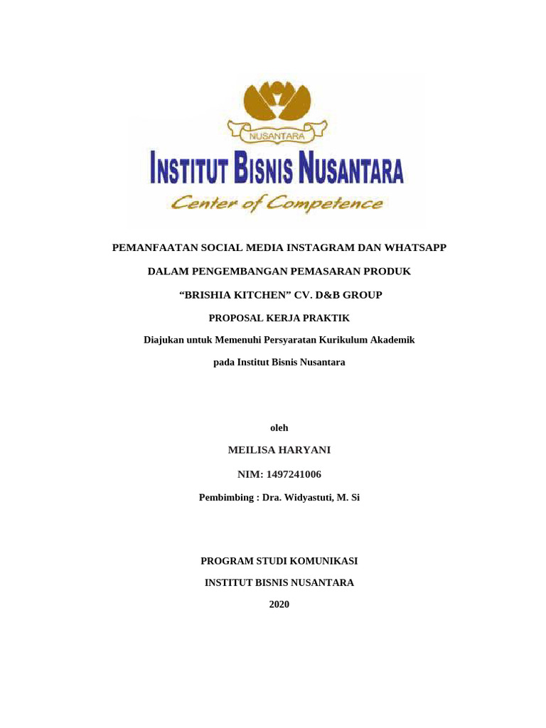 PROPOSAL KP dengan TTD word | PDF