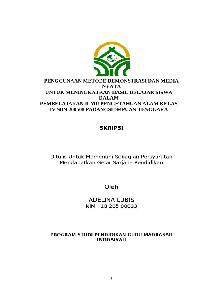 skripsi lengkap ADEL | PDF