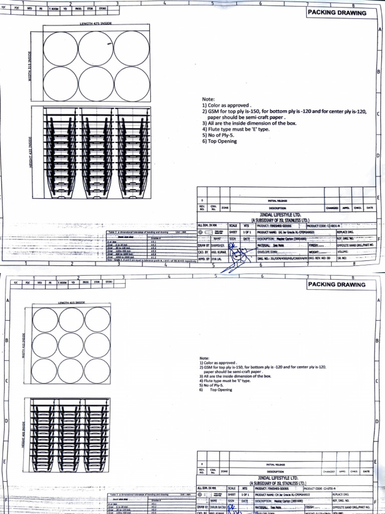 Packing Drawing Specifications | PDF