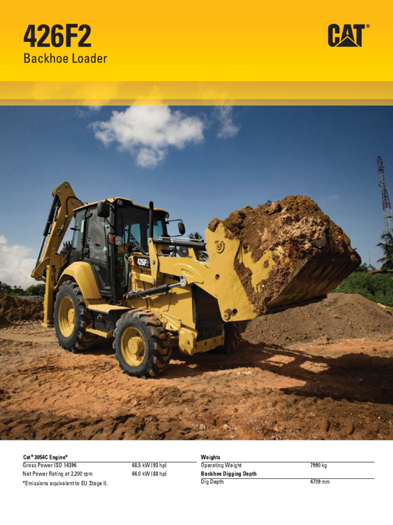Large Specalog For 426F2 Backhoe Loader, AEHQ8036-00 | PDF ...