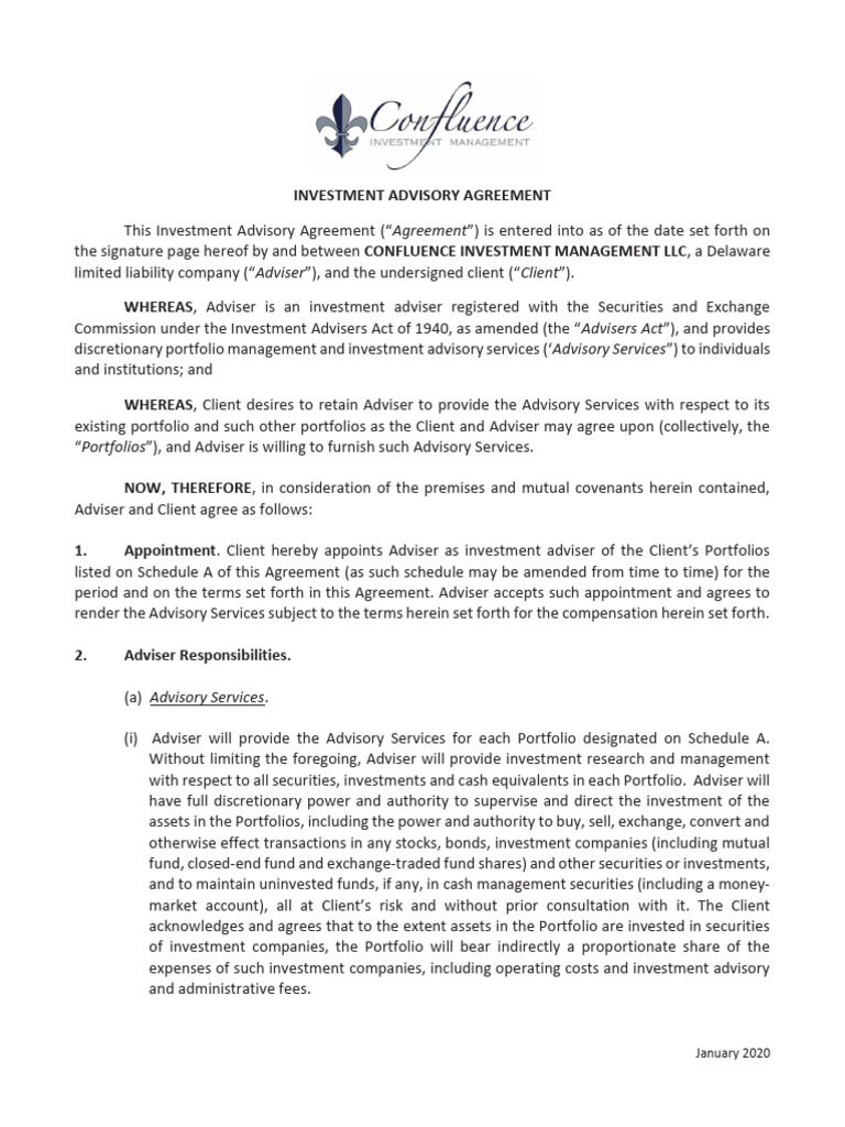 April 2020 Bundled AdvisorBased AdvisoryAgreement ADV3-2A-2B ...