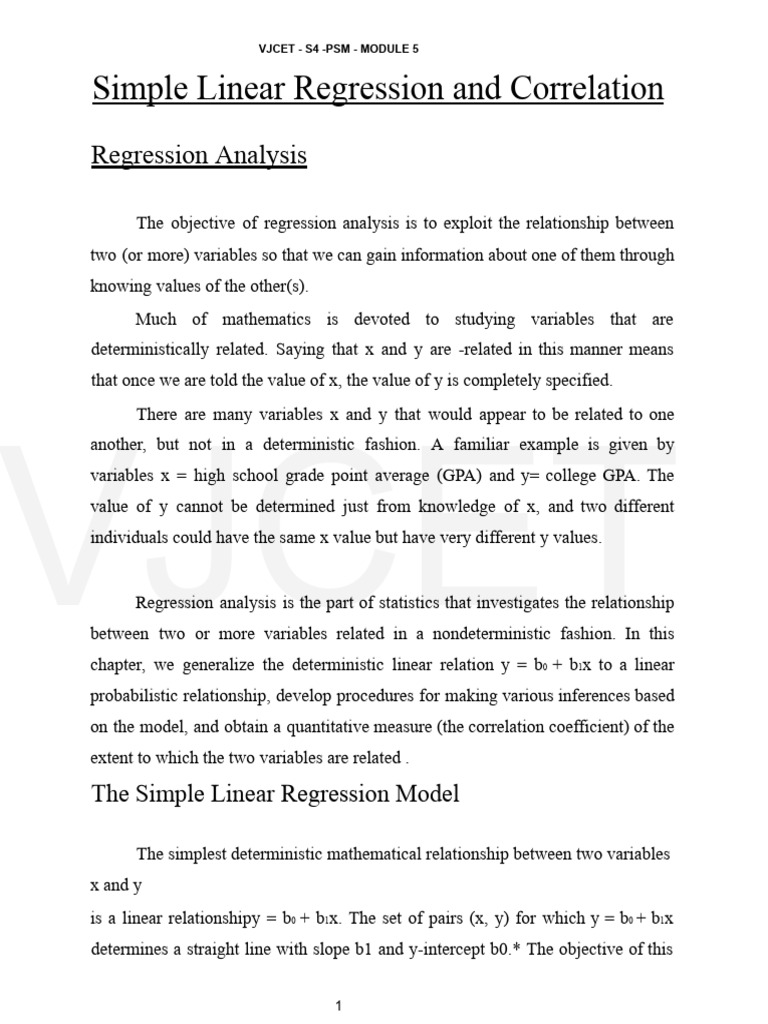 Correlation & Regression Analysis | PDF | Regression Analysis | Linear Regression