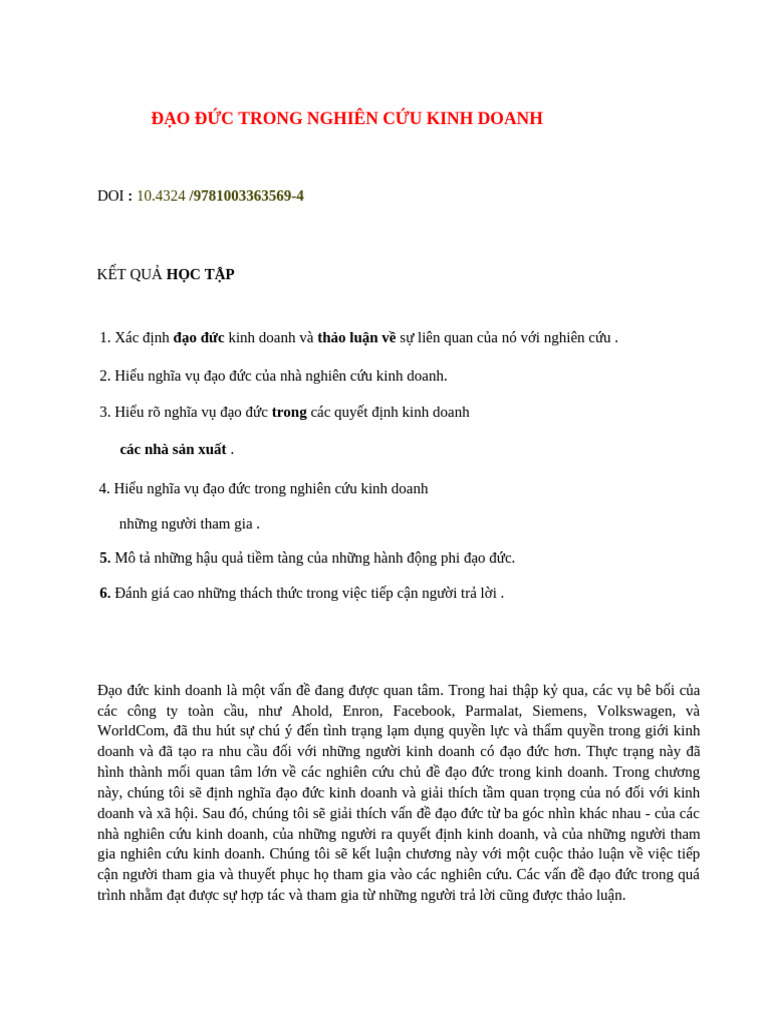 Oanh - Chương 3 - PPNCTKH | PDF