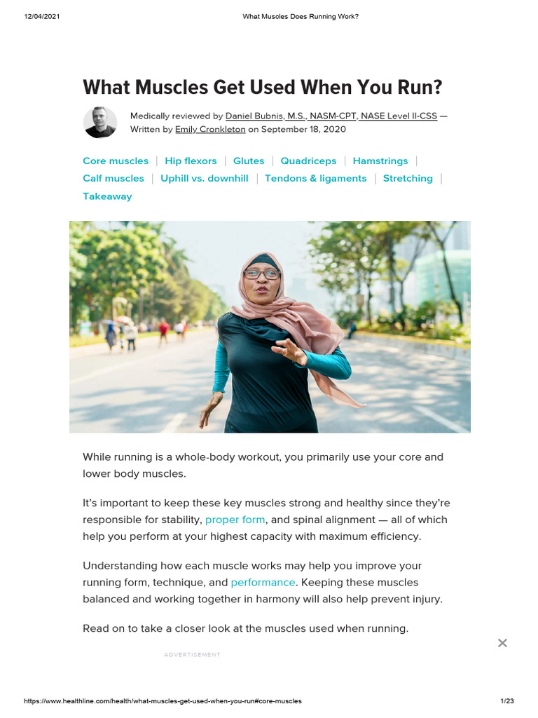 What Muscles Does Running Work | PDF | Dieting | Pelvis