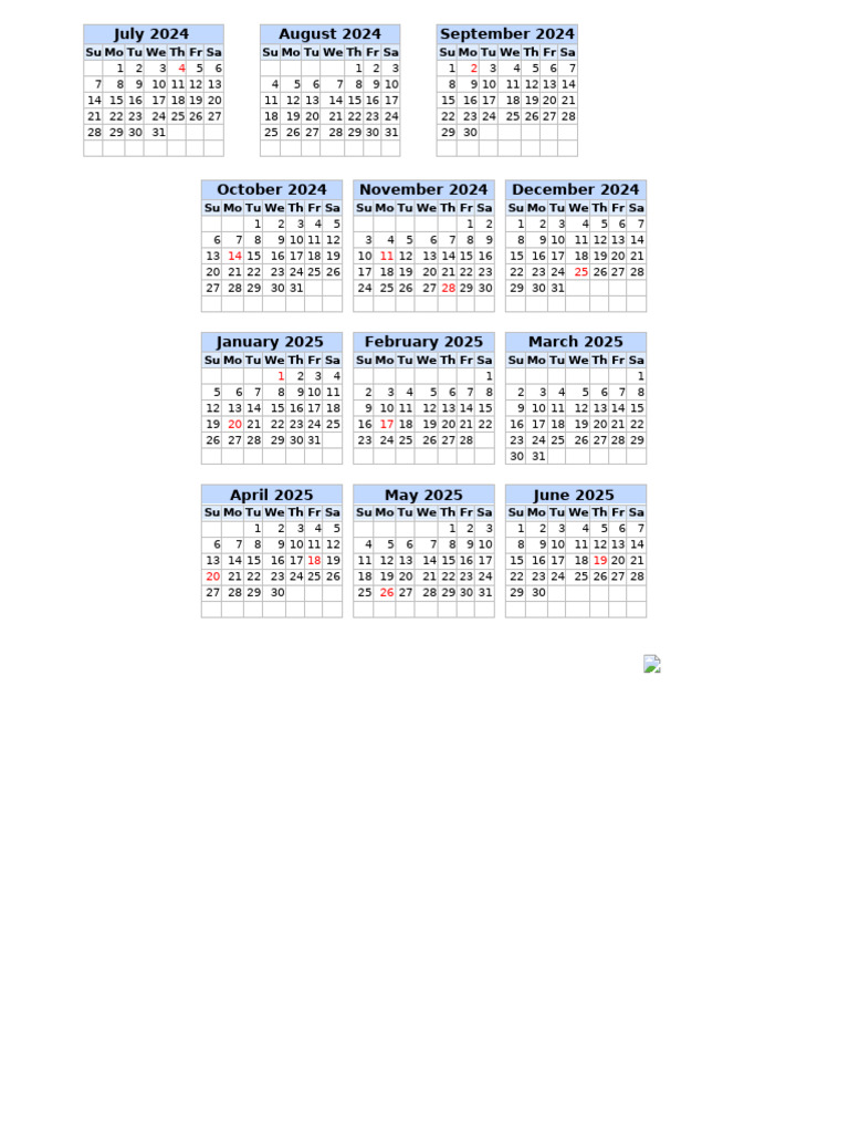View & Print Custom Calendar | PDF