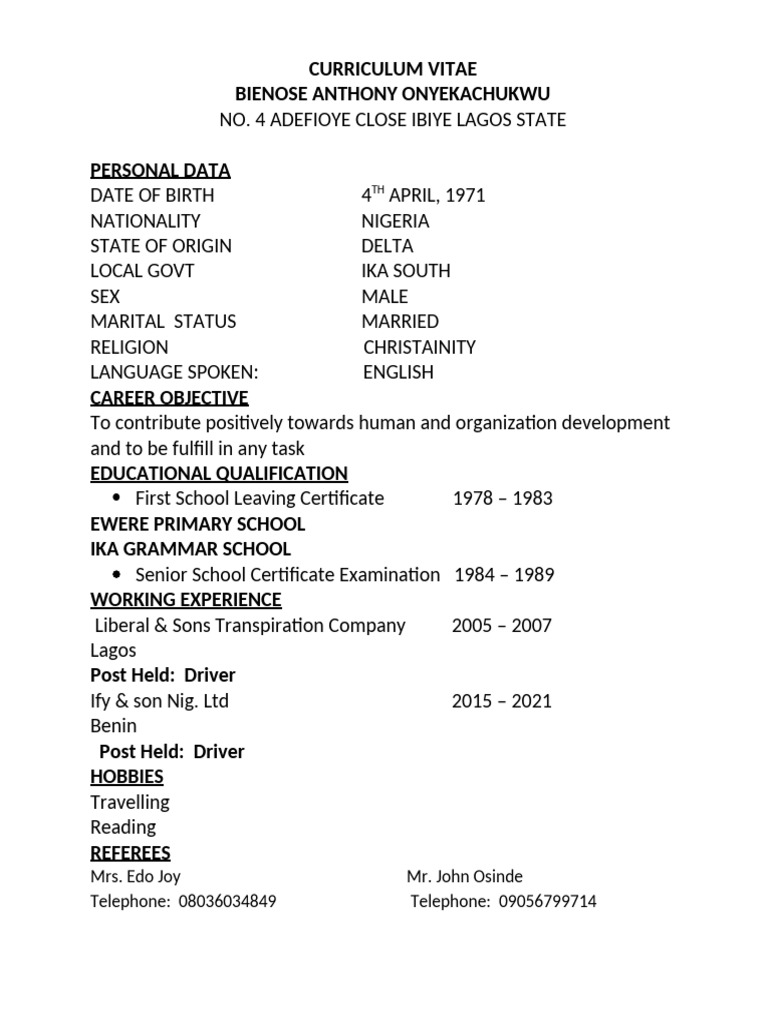 Bienose Anthony Onyekachukwu | PDF | Social Science | Wellness