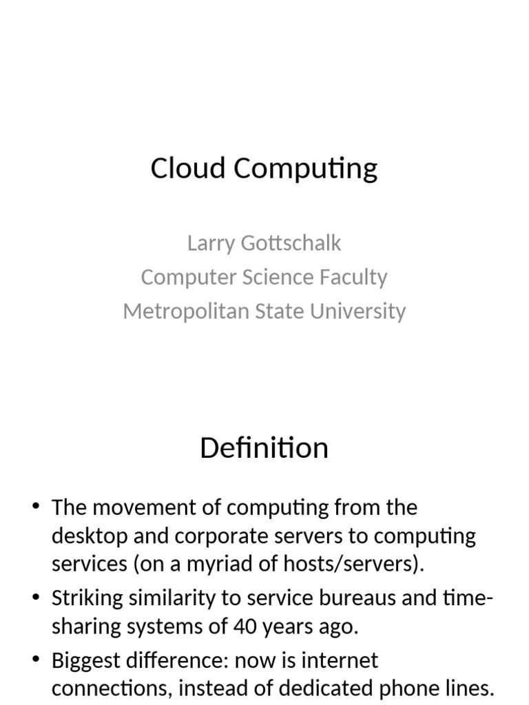 Cloud Computing Presentation | PDF | Cloud Computing | Software As A Service