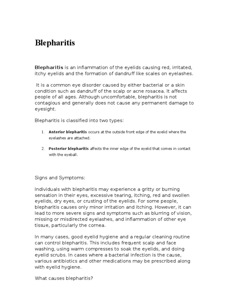 Blepharitis | PDF | Medical Specialties | Health Sciences