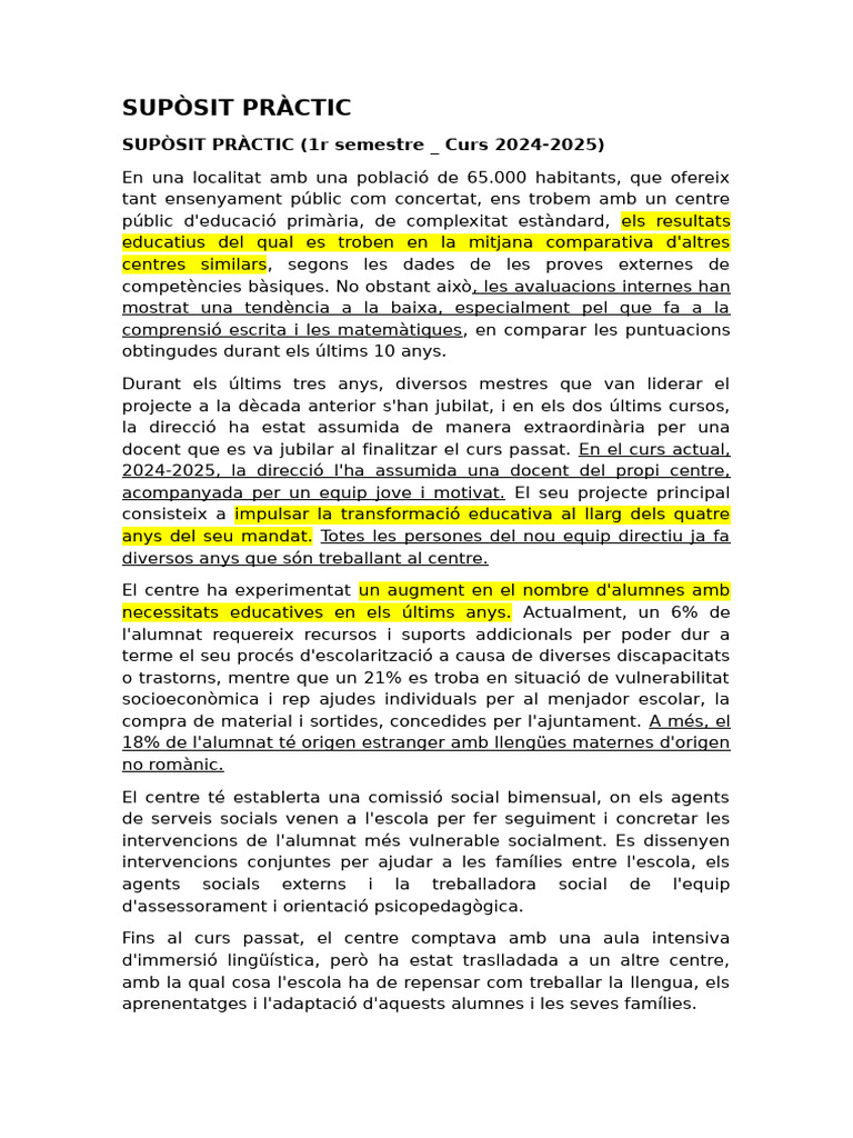 Supòsit Pràctic | PDF