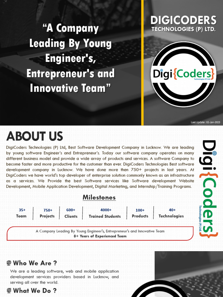 DigiCoders Company Profile 2023 | PDF | Application Software | Web ...