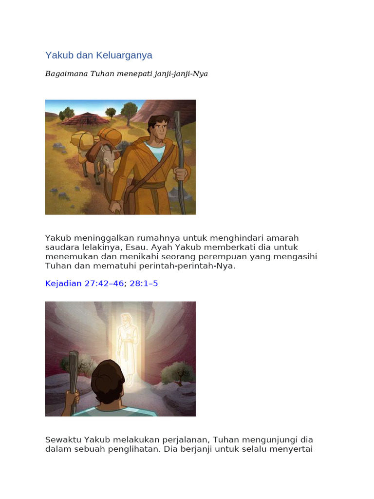Perjalanan Yakub Dan Keluarga | PDF