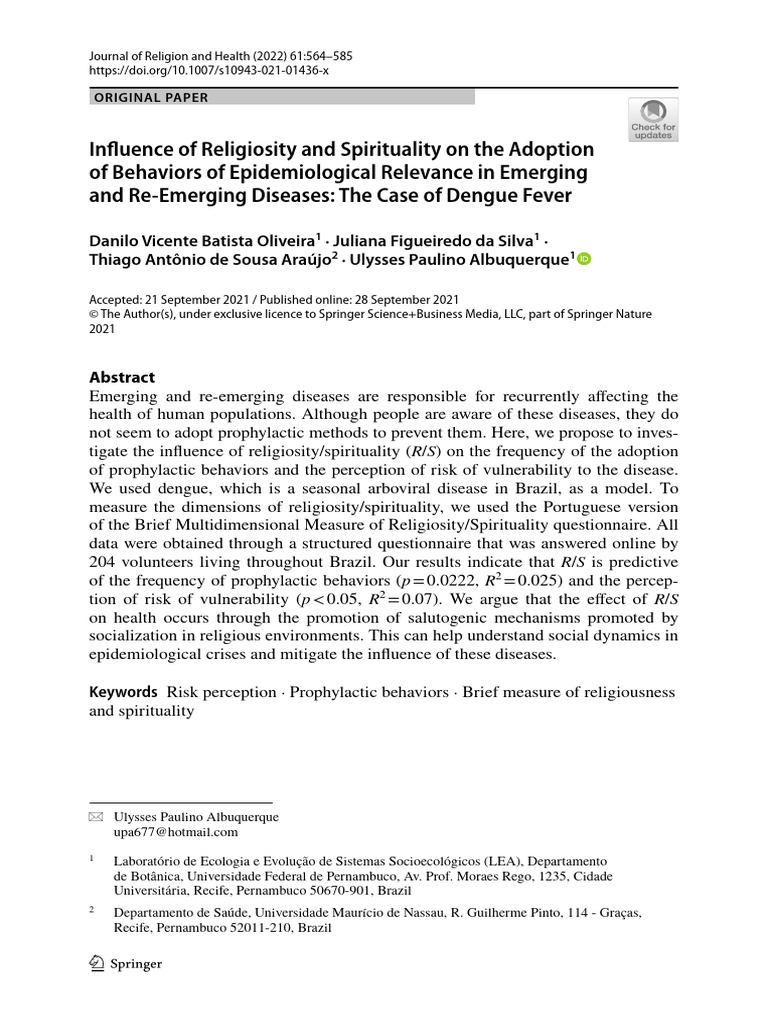 Infuence of Religiosity and Spirituality On The Adoption | PDF