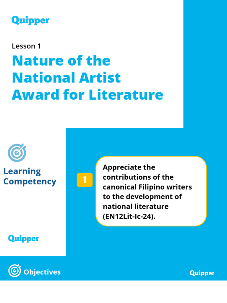 LT 11-12 - Unit 10 - Lesson 1 - Nature of The National Artist Award For ...