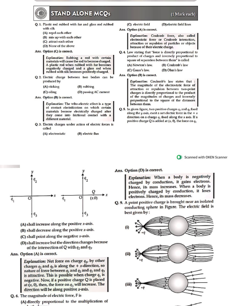 Worksheet 2 of CH 1 Electric Charge | PDF