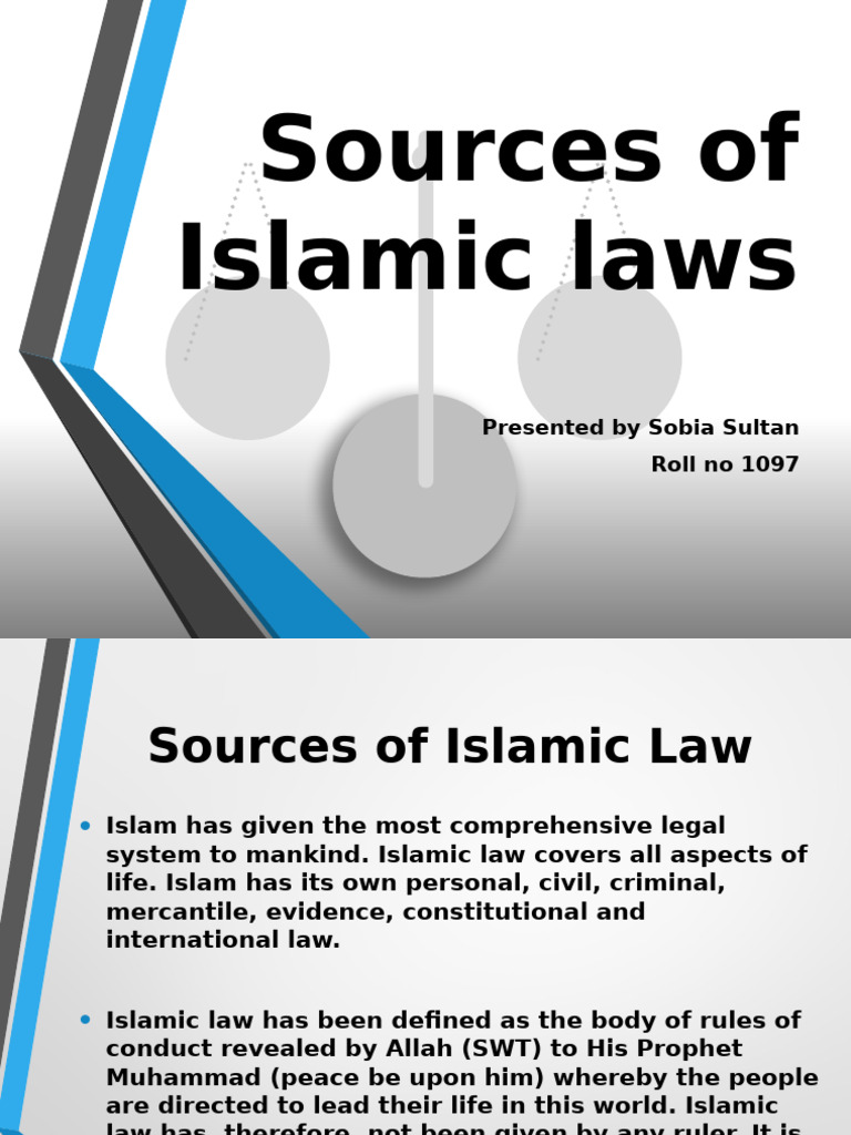 Sources of Islamic Laws | PDF | Sharia | Islamic Jurisprudence