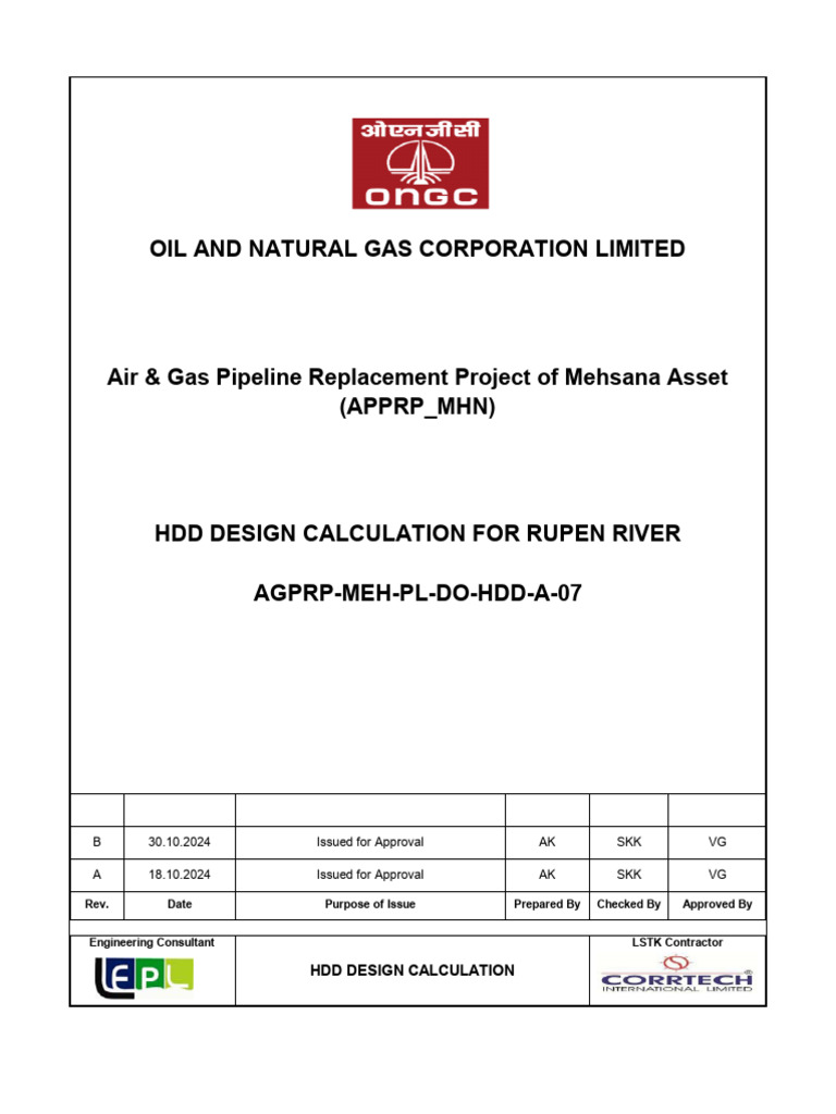 HDD Calculation For Rupen River | PDF | Building Engineering ...