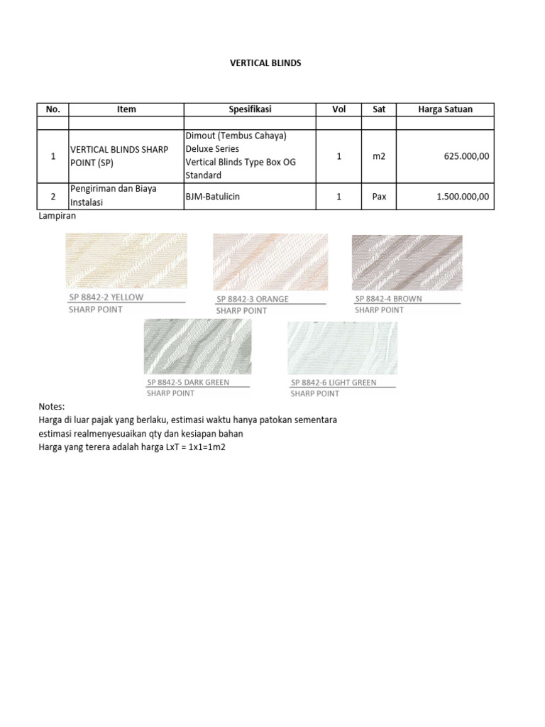 Dummy Ajuan Blinds | PDF