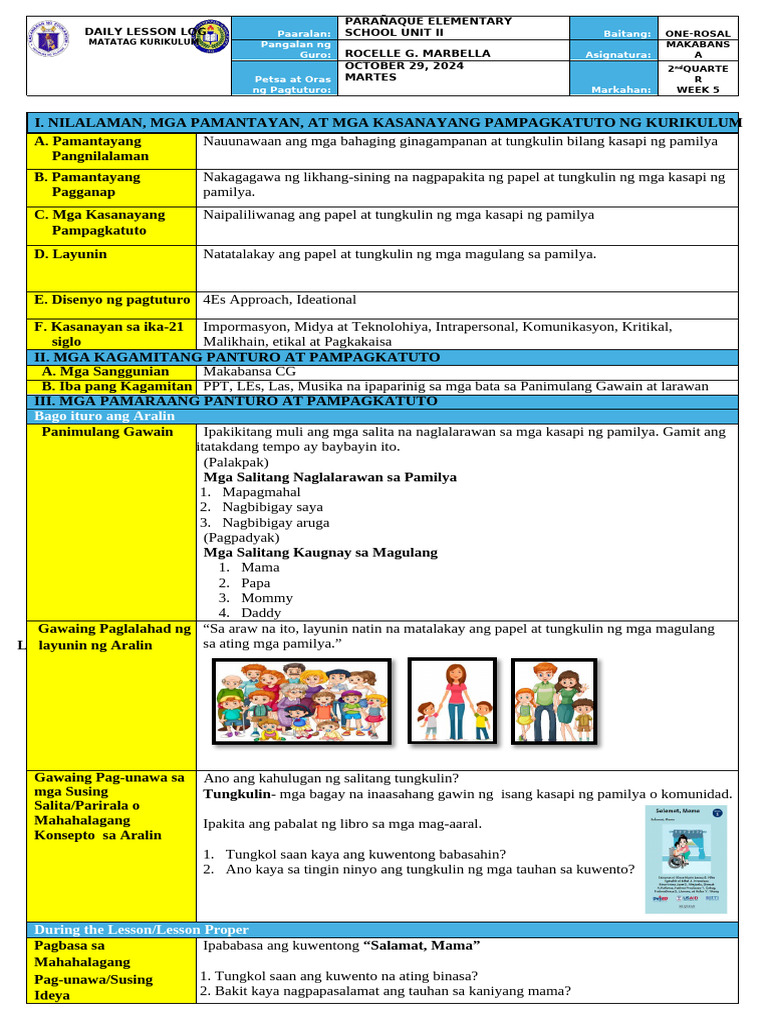 DLP - Makabansa - Week 5 Day 2 | PDF