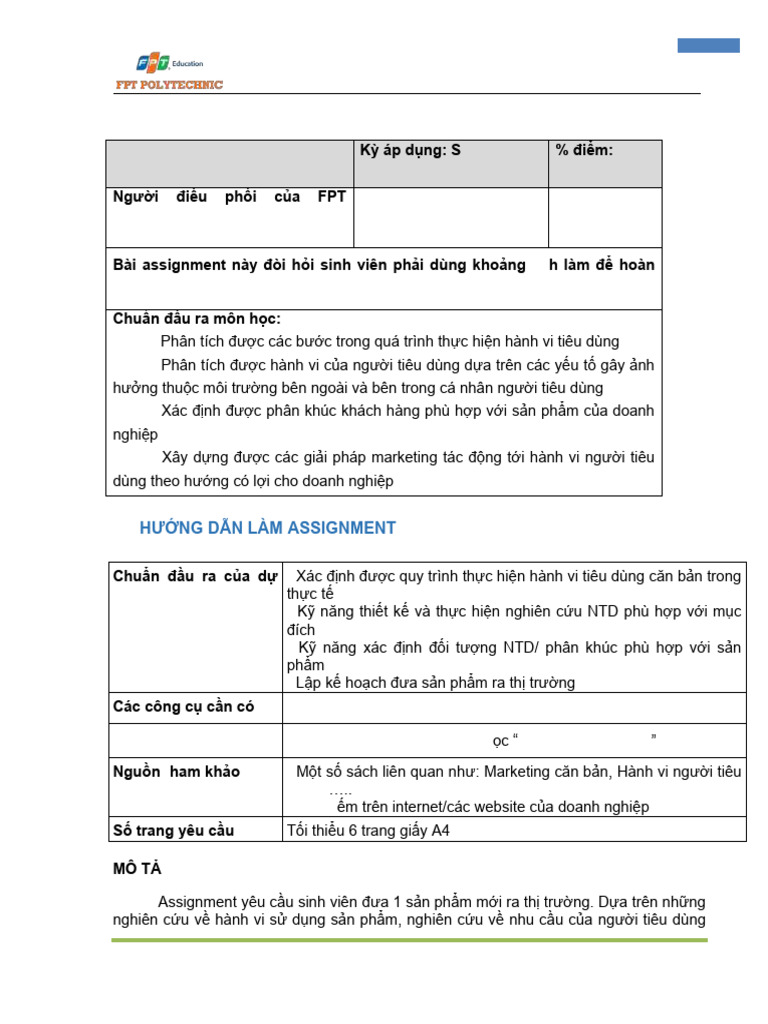 DOM106 Hành Vi Khách Hàng - Assignment | PDF