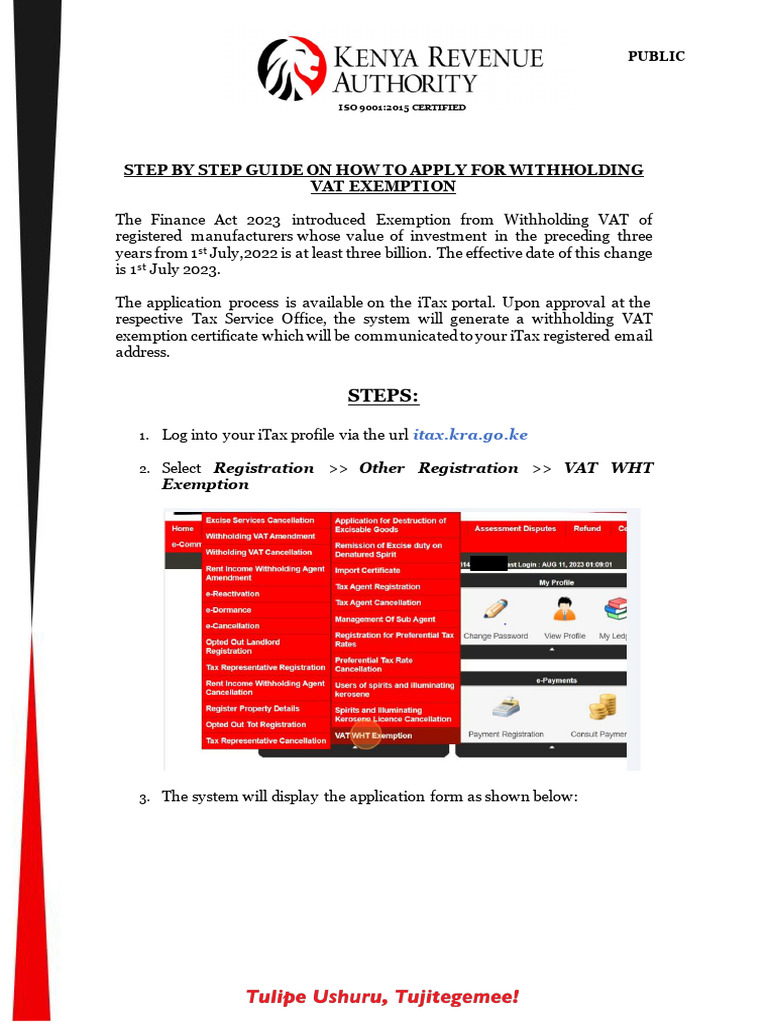 Step by Step Guide On How To Apply For Withholding Vat Exemption 11.10.23 | PDF | Business ...