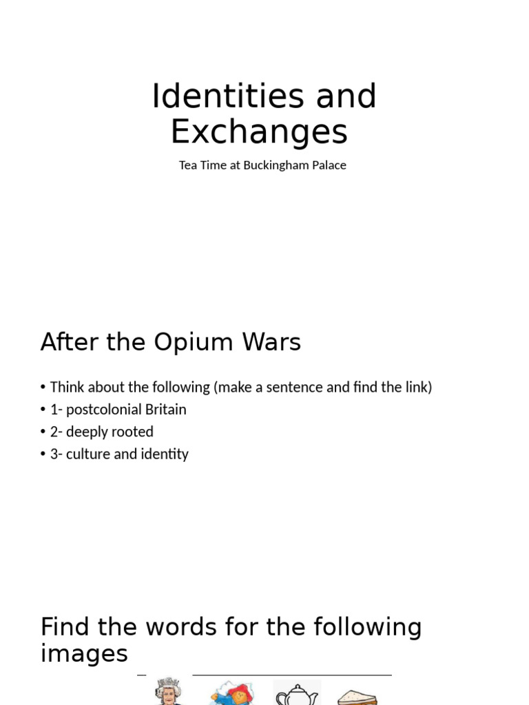 Identities and Exchanges- Tea Time | PDF