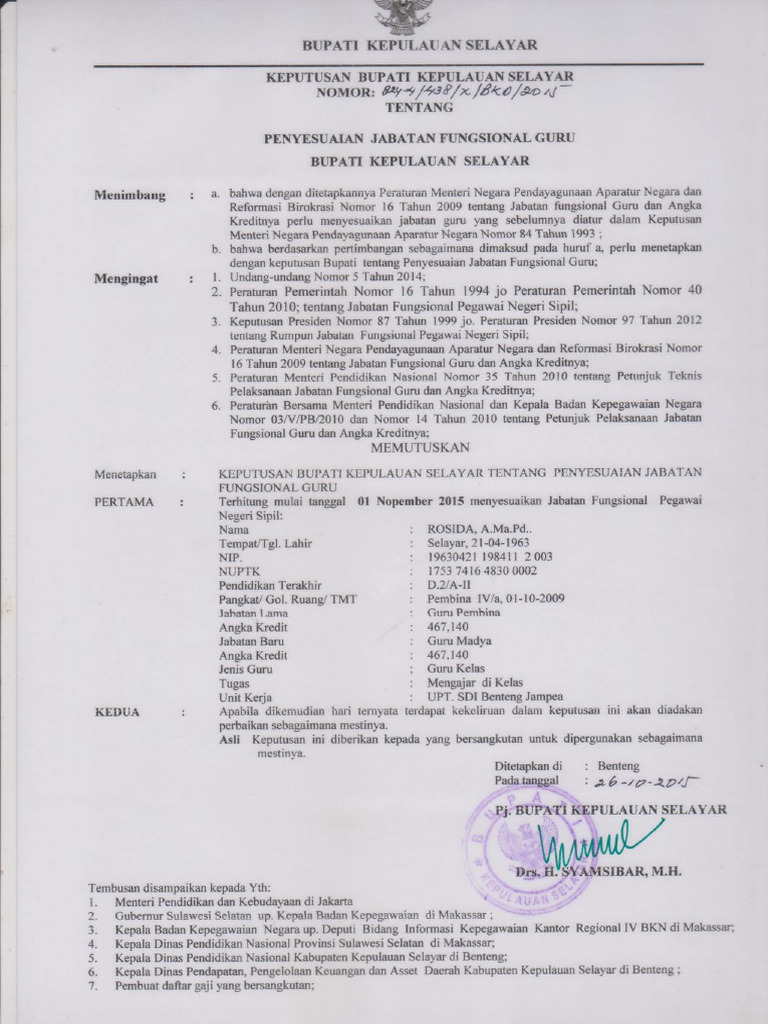 SK Jabatan 001 | PDF