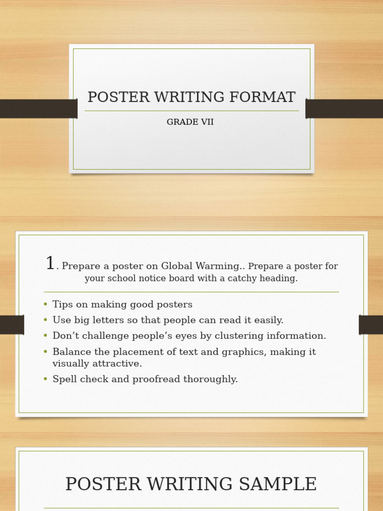 Poster Writing Format | PDF