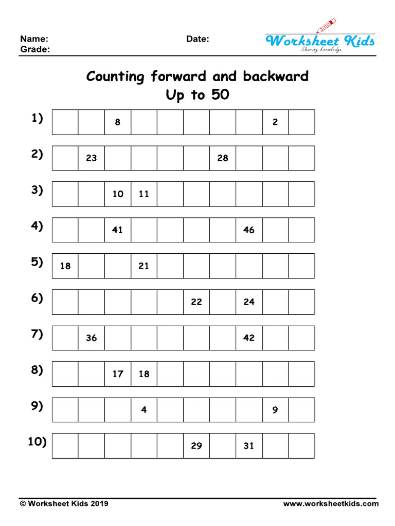 Counting Forward and Backward - Part4 | PDF