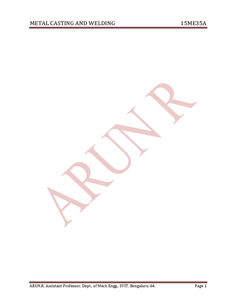 Metal Casting and Welding 15Me35A | PDF | Casting | Silicon Dioxide