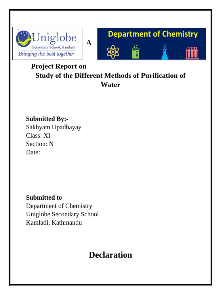 front pages project work | PDF