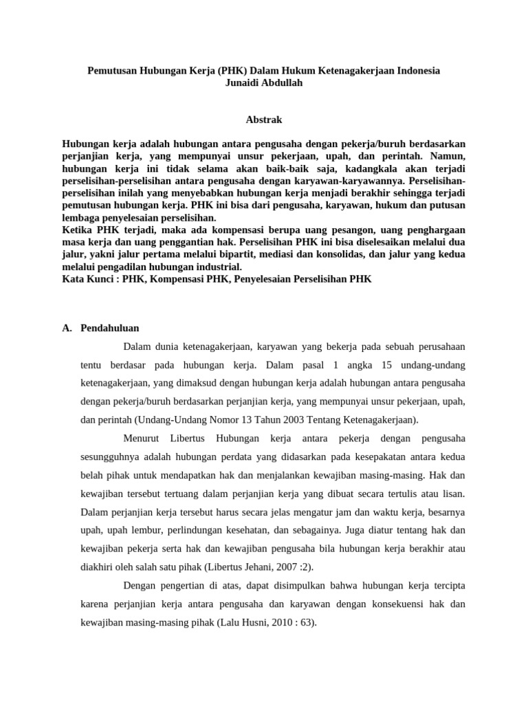 PHK Jurnal | PDF