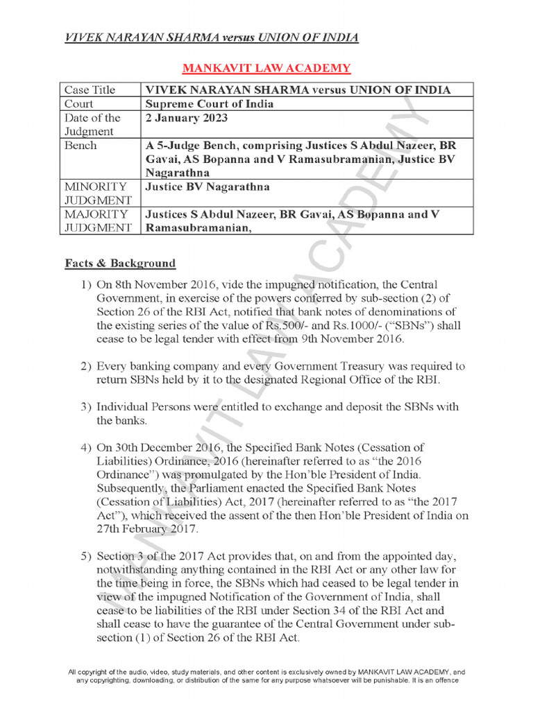 1729266592706-Class 62 - Vivek Narayan Demonetization Case | PDF