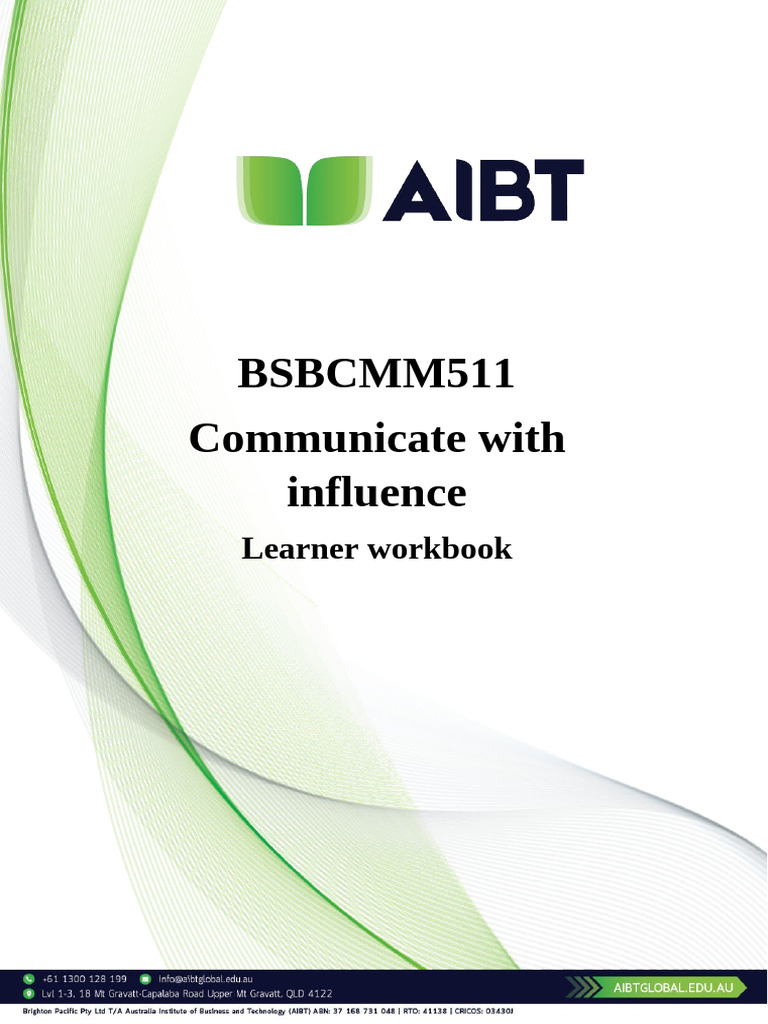 Communicate with Influence Workbook | PDF | Informed Consent | Randomized Controlled Trial