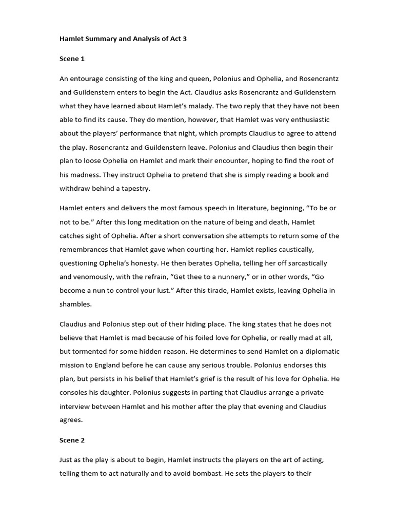 Act III Drama - نسخة | PDF | Hamlet