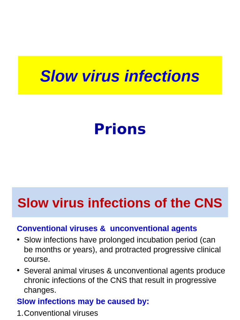3 Slow Infections of The CNS - 2021 | PDF | Diseases And Disorders ...