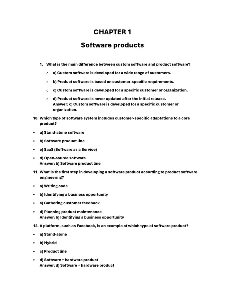 Chapter 1 Questions Pdf Prototype Software As A Service