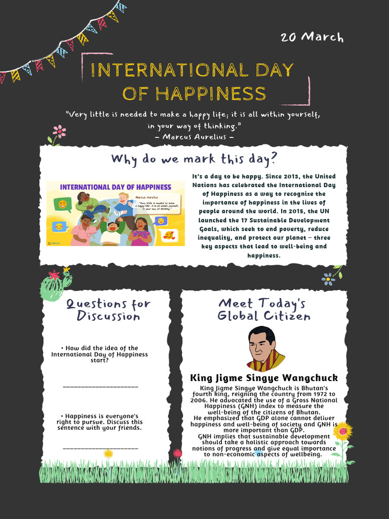 International Day of Happiness | PDF | Social Science | Self-Improvement