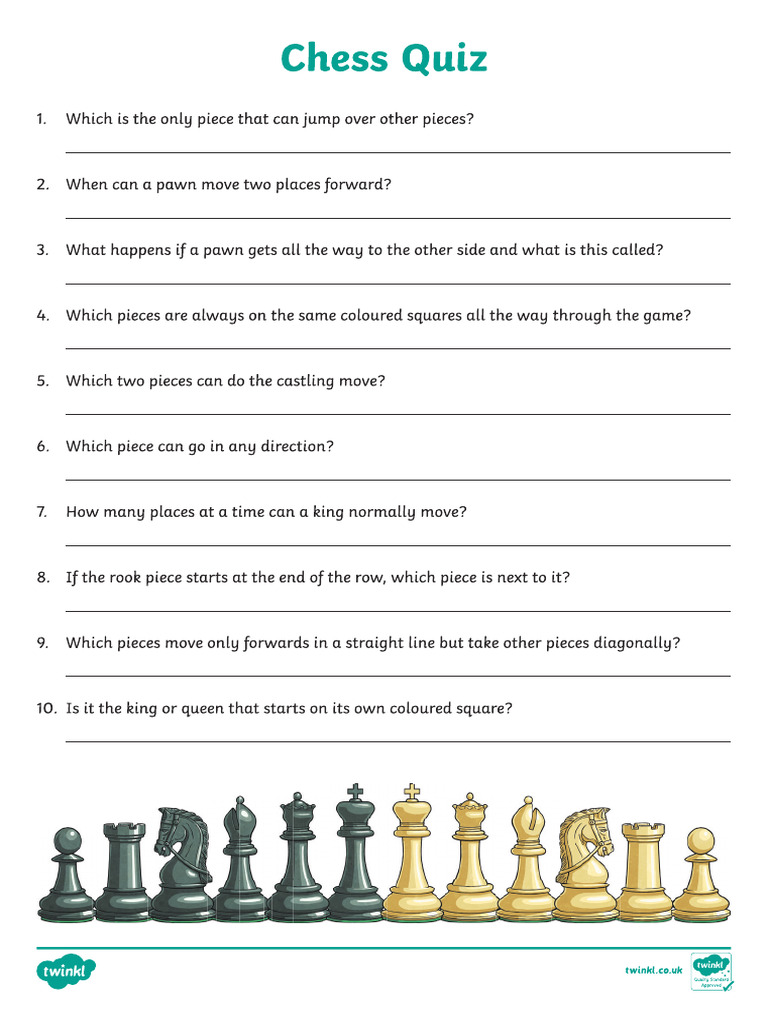 Chess Club Quiz | PDF