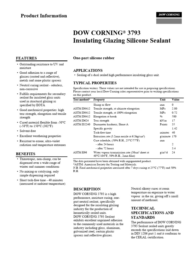 Dow Corning - 3793 - Englisch | PDF | Silicone | Materials