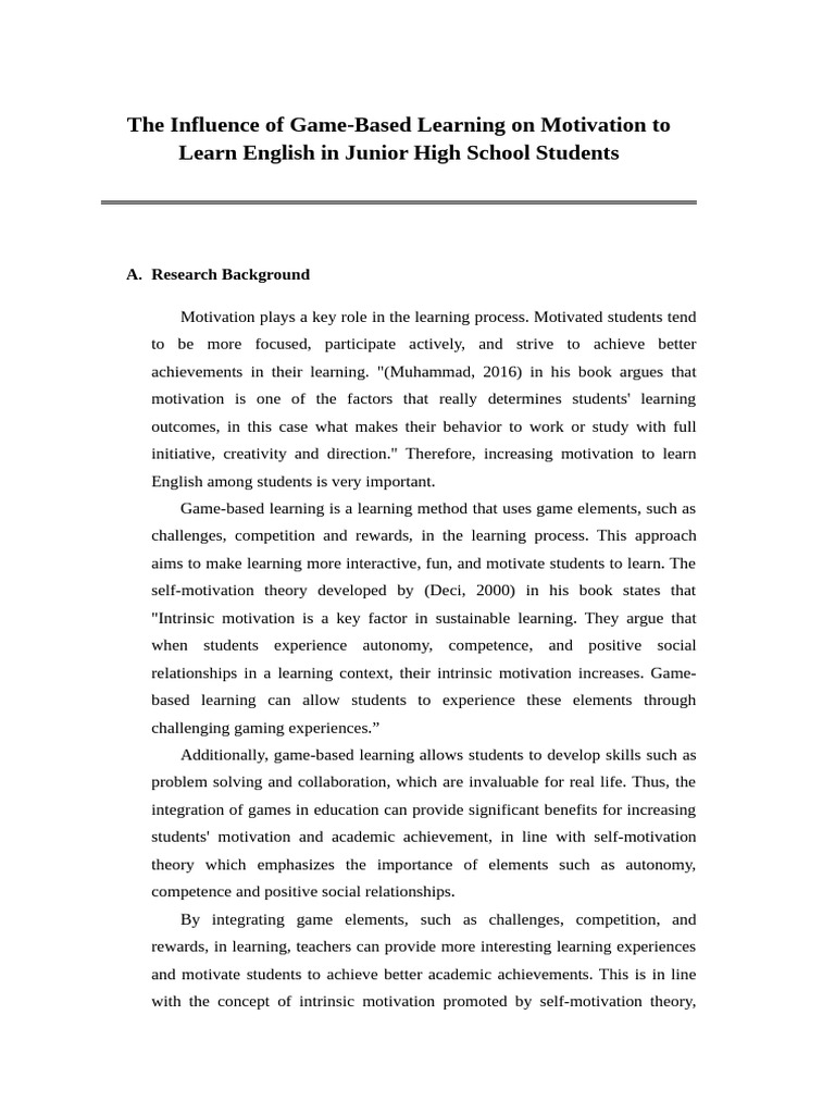 Final Thesis | PDF | Motivational | Motivation