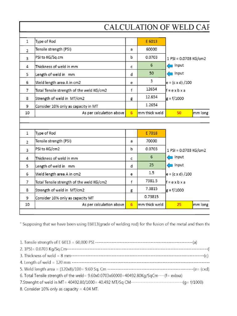 Weld Capacity Calculation - ILIDE - Info Platform PDF Viewer | PDF