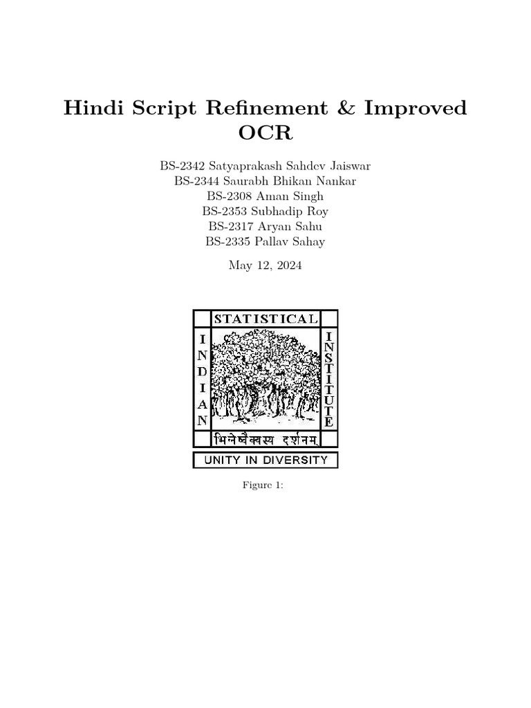 Hindi OCR Script Enhancement | PDF | Optical Character Recognition | Image Segmentation