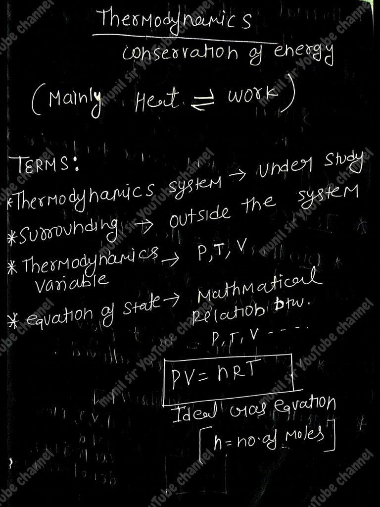 Thermodynamics Class 11 Physics 1 r | PDF