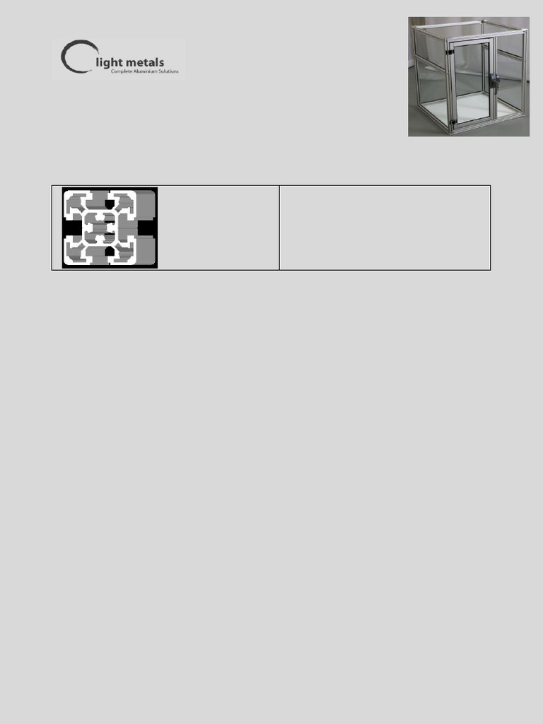 50x50 Aluminium Profile Series | PDF | Home & Garden