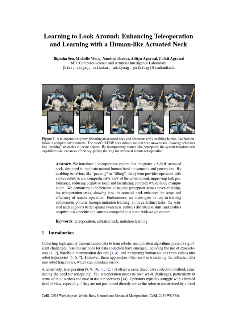 Learning To Look Around Enhancing Teleoperation And Learning With A Human Like Actuated Neck