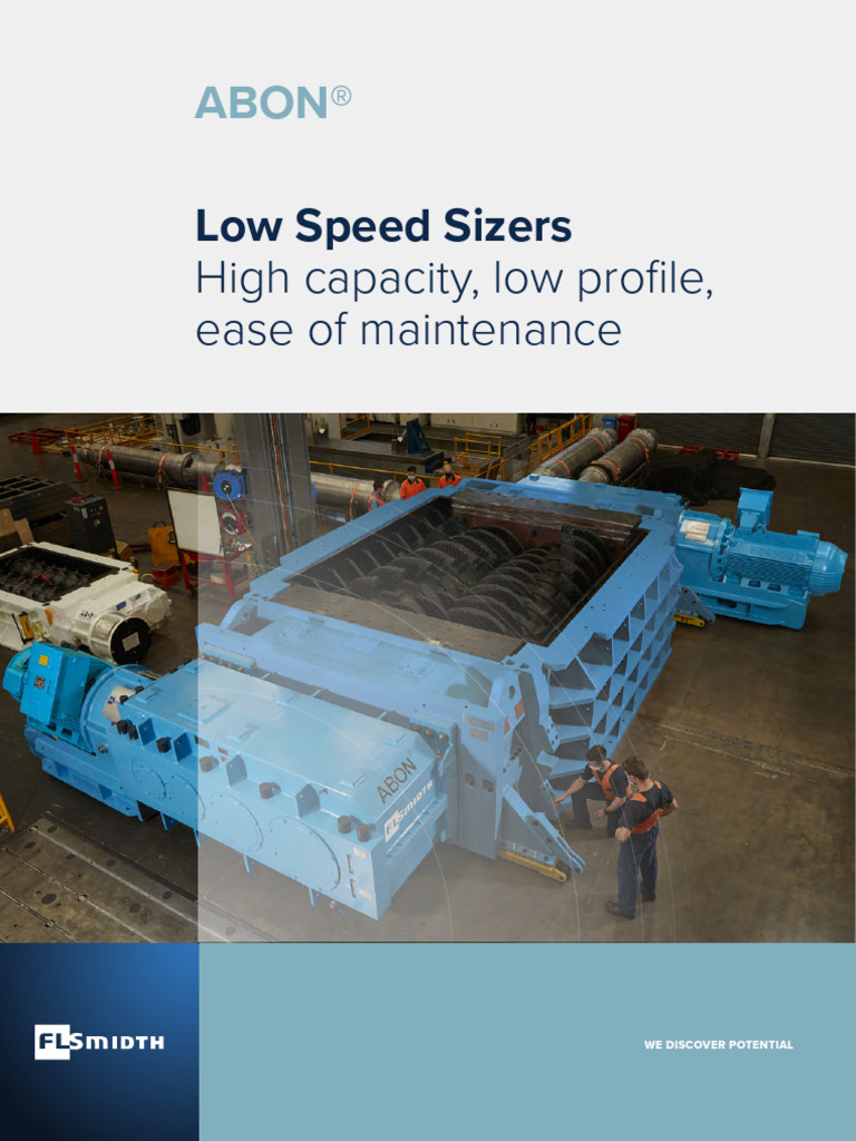 ABON Low Speed Sizers - Brochure | PDF | Bearing (Mechanical) | Engines