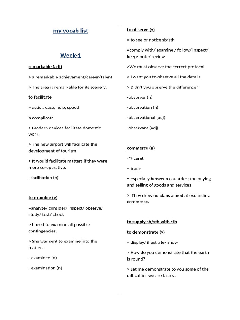 2.span My Vocab List | PDF