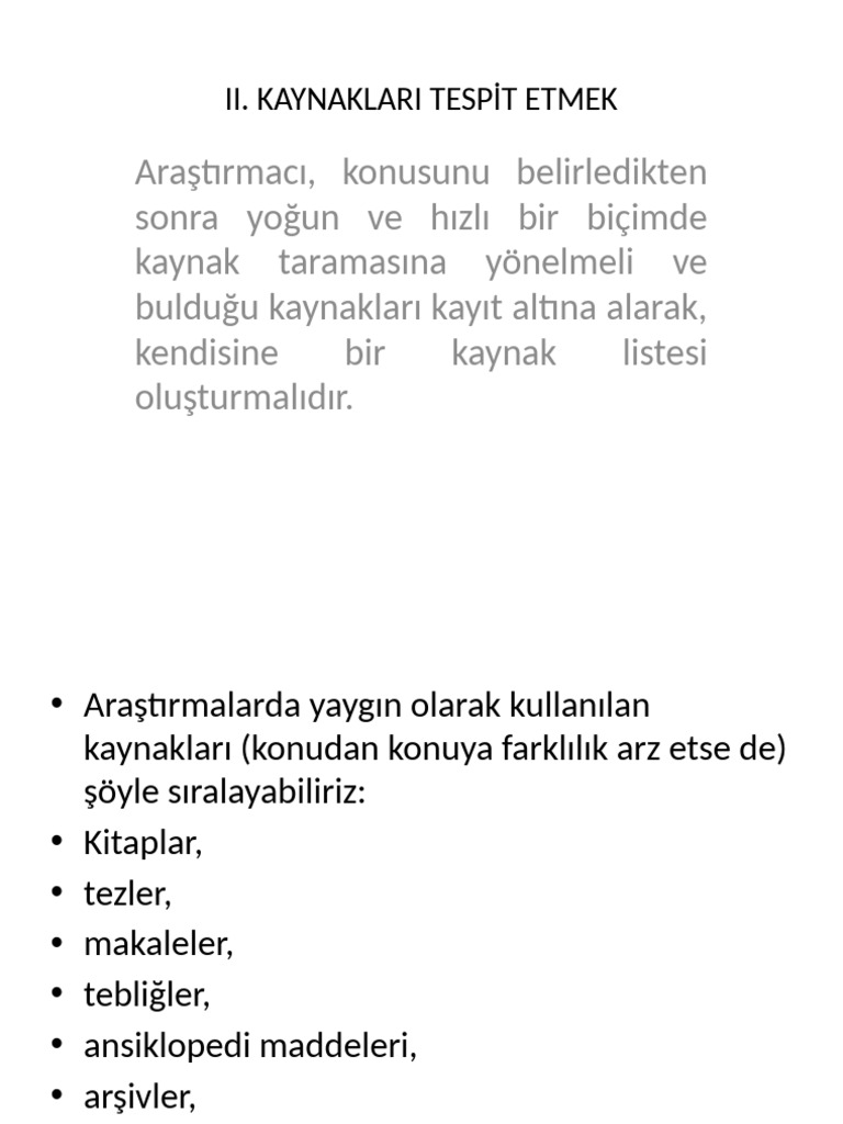 Araştırma Yöntemleri 2. Ders | PDF