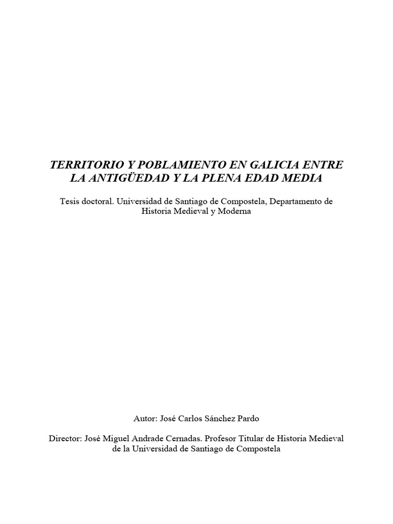 Territ y Población en Galicia de Antes | PDF | Evolución | Paisaje