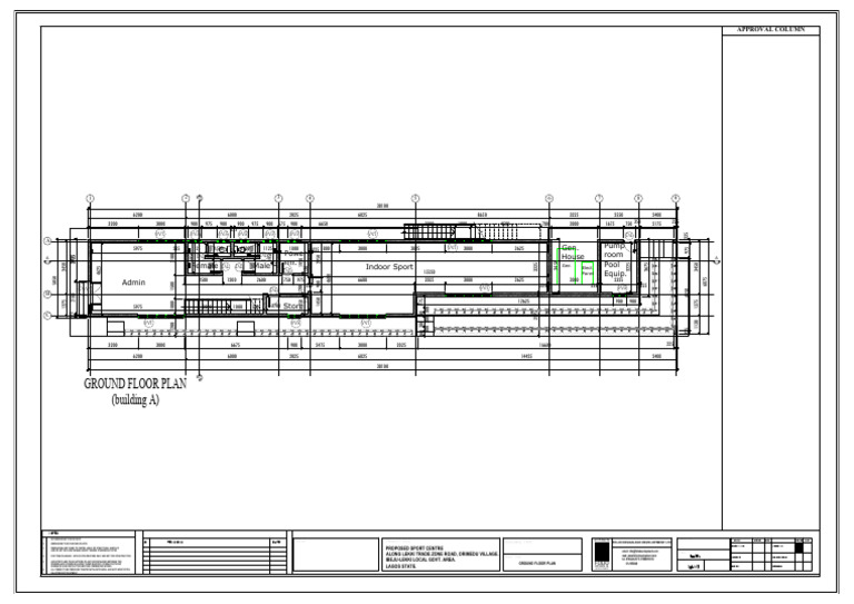 Ground Floor Plan for Proposed Sports Centre | PDF | Real Estate ...